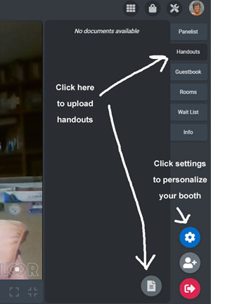 Now you are ready to set up your booth, using the buttons along the ...